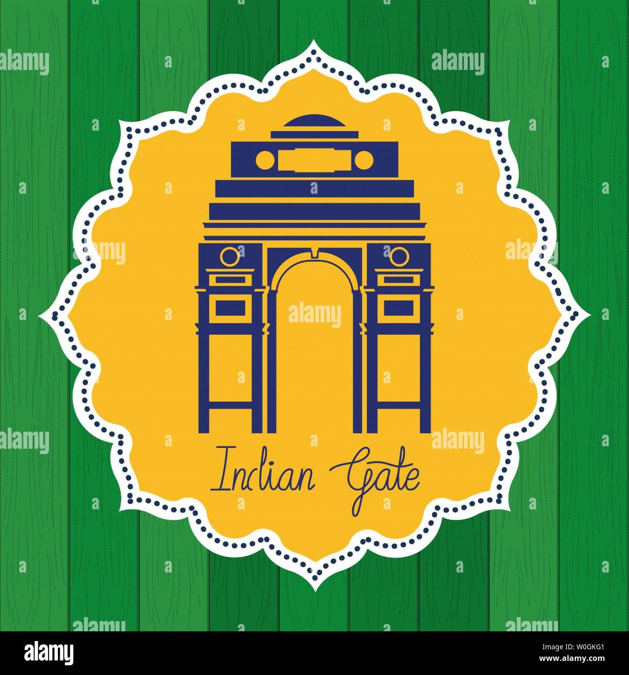 indian gate temple with lace frame Stock Vector Image & Art - Alamy