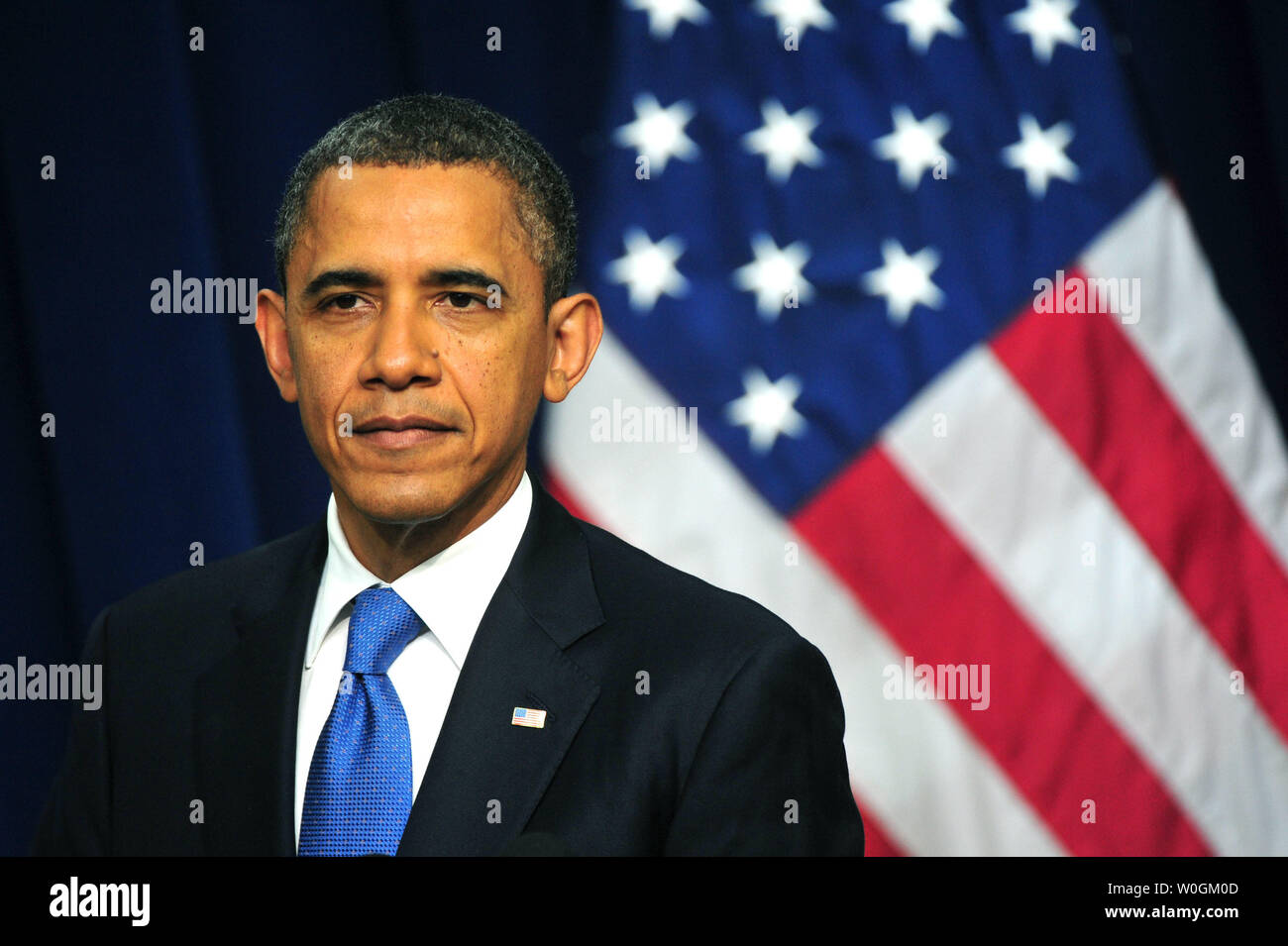 President Barack Obama Speaks During A Joint Press Conference With