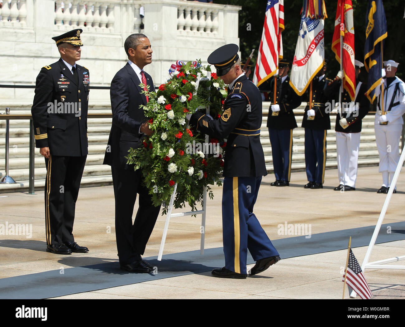 U.S. President Barack Obama takes part in the Presidential Wreath ...