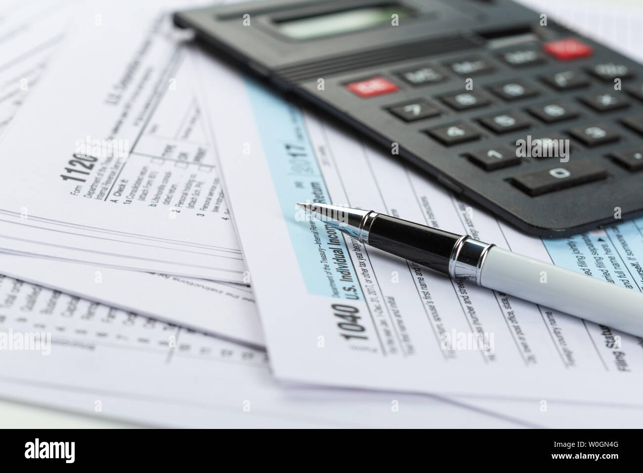 Tax forms, close up Stock Photo - Alamy
