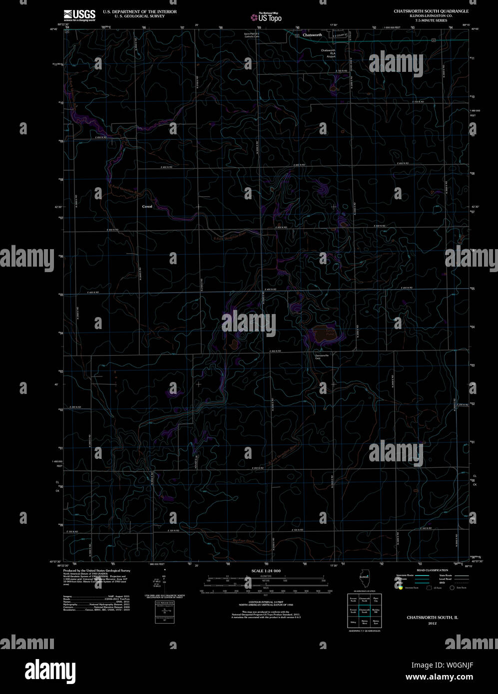 Map of chatsworth illinois hi-res stock photography and images - Alamy