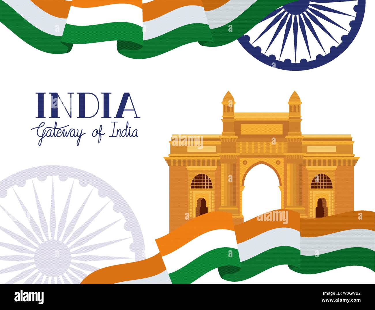 indian gate temple with flag Stock Vector Image & Art - Alamy