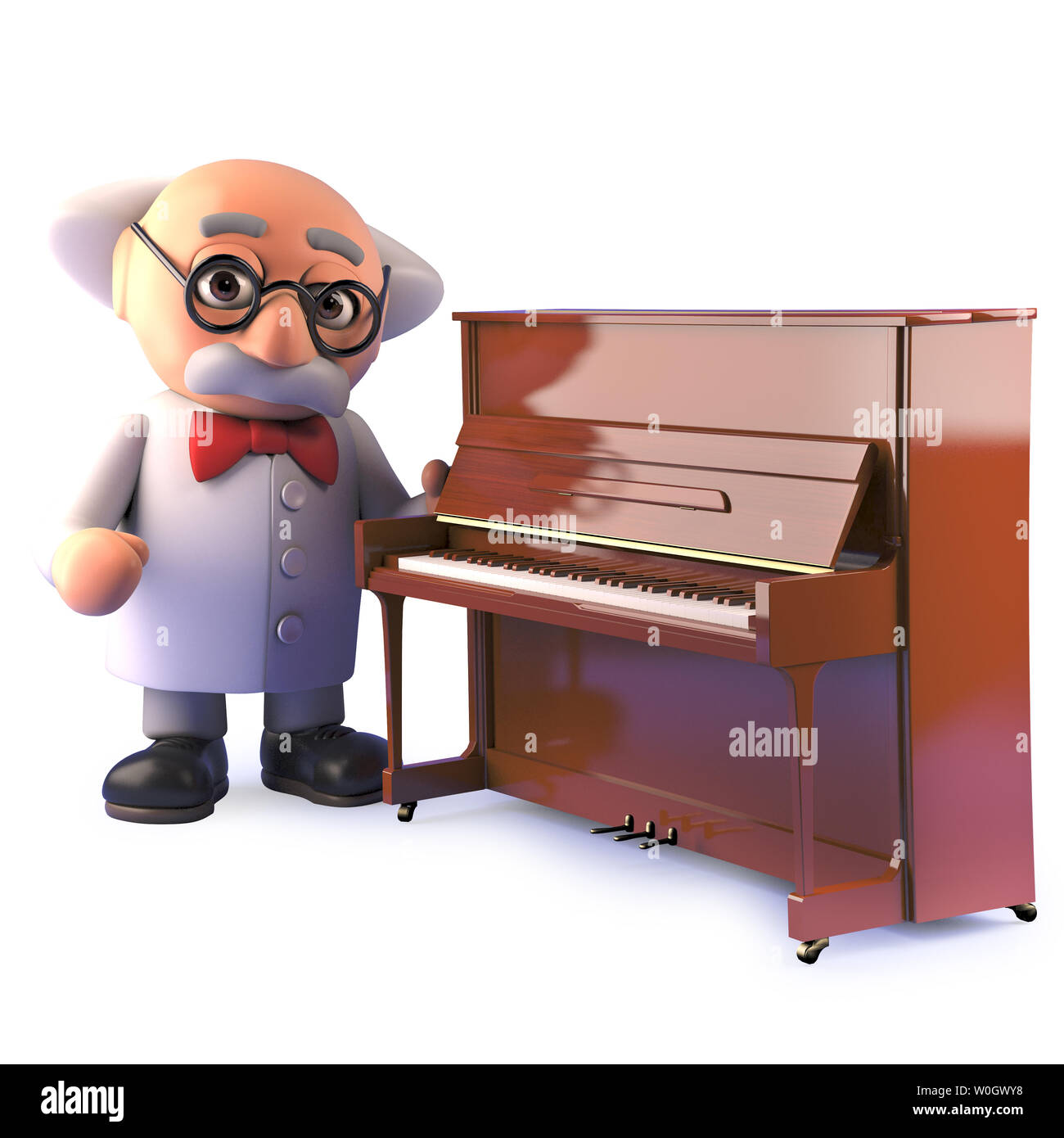Upright Piano Cartoon