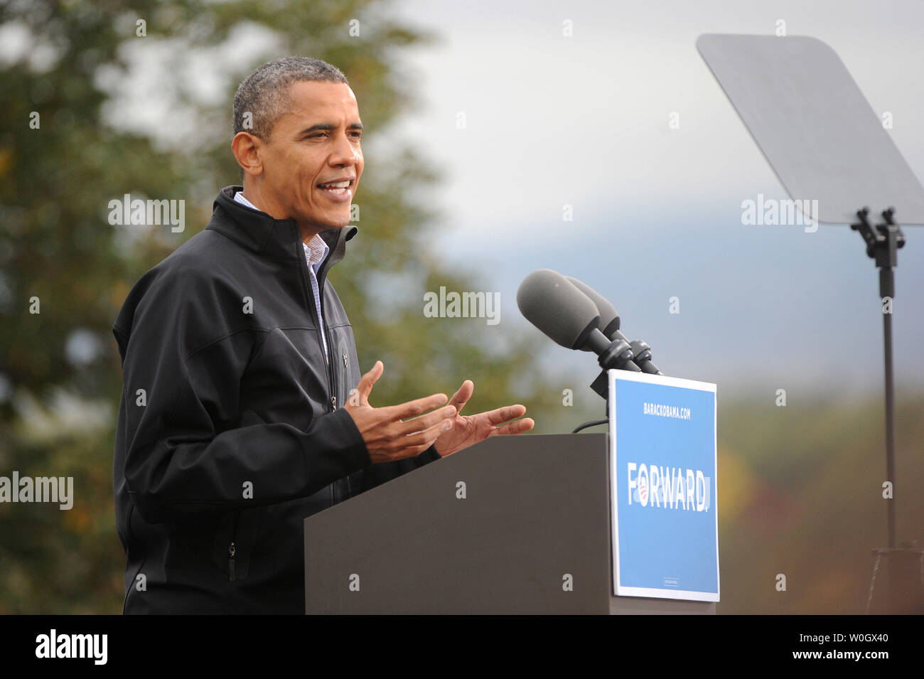 President Barack Obama speaks at a campaign rally in Denver, Colorado ...