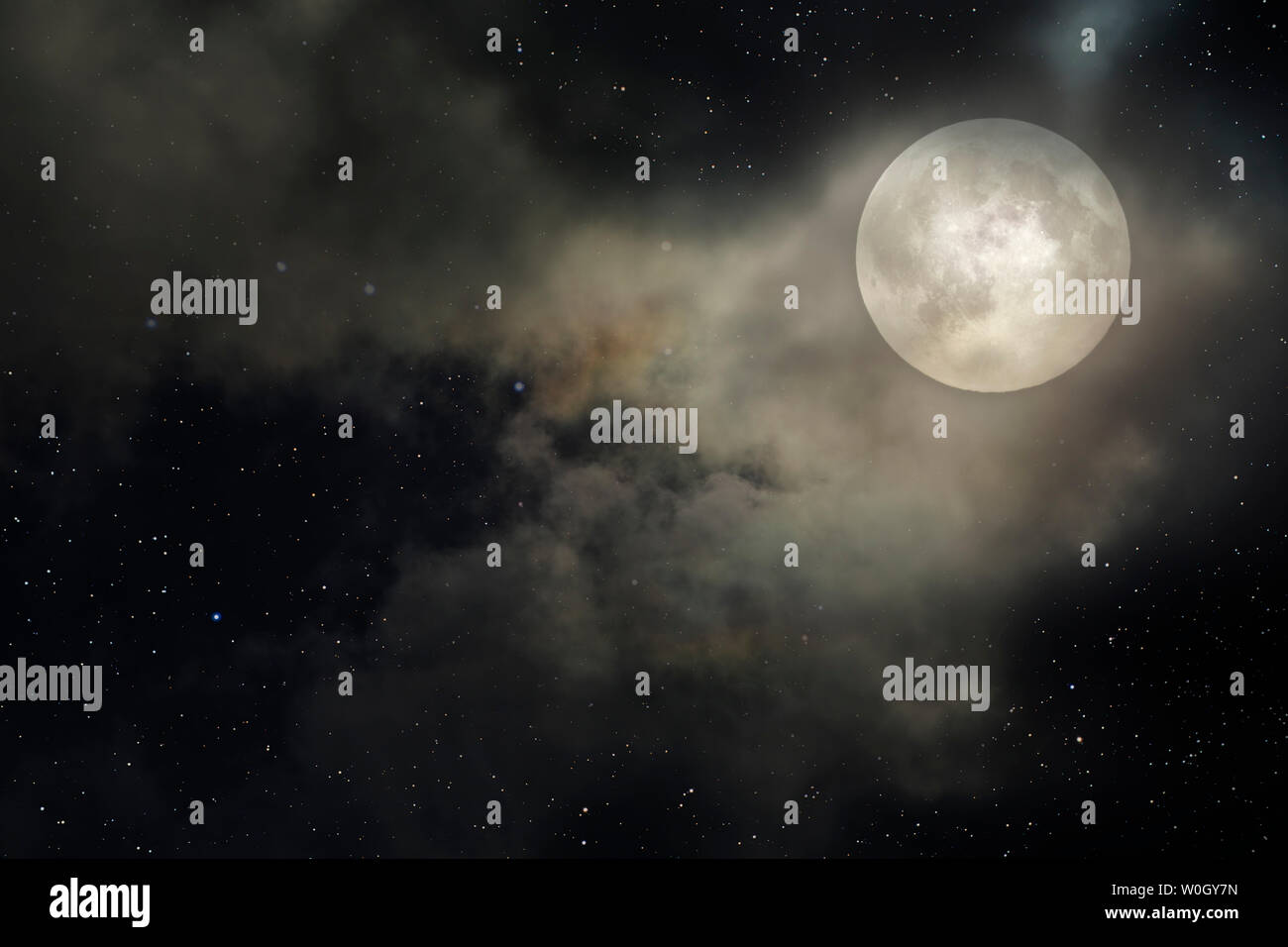 Moon covered in clouds hi-res stock photography and images - Alamy