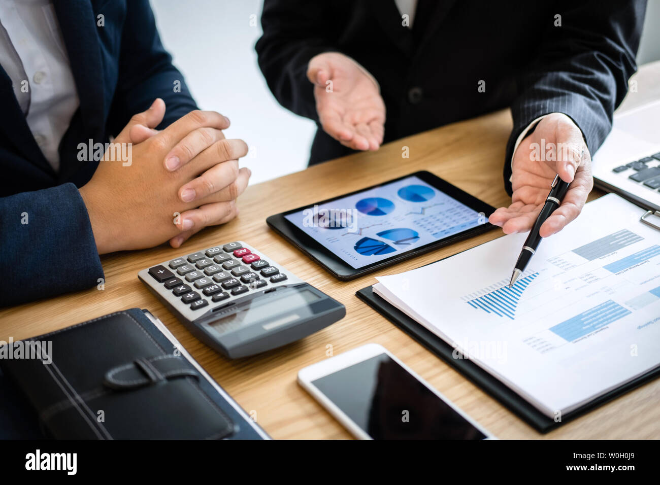 Business project team colleague working together at meeting and ...
