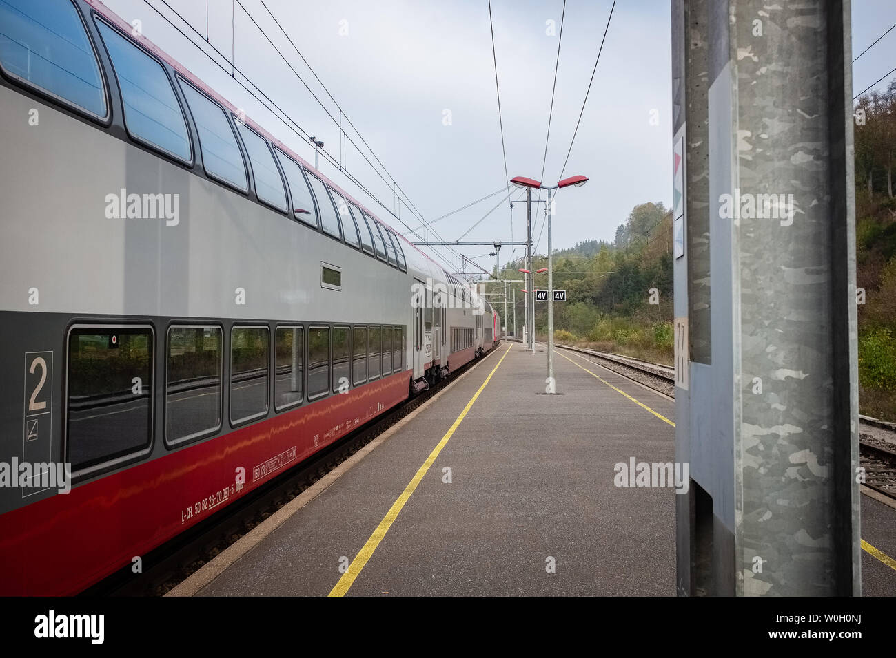 Double decker train hi-res stock photography and images - Alamy