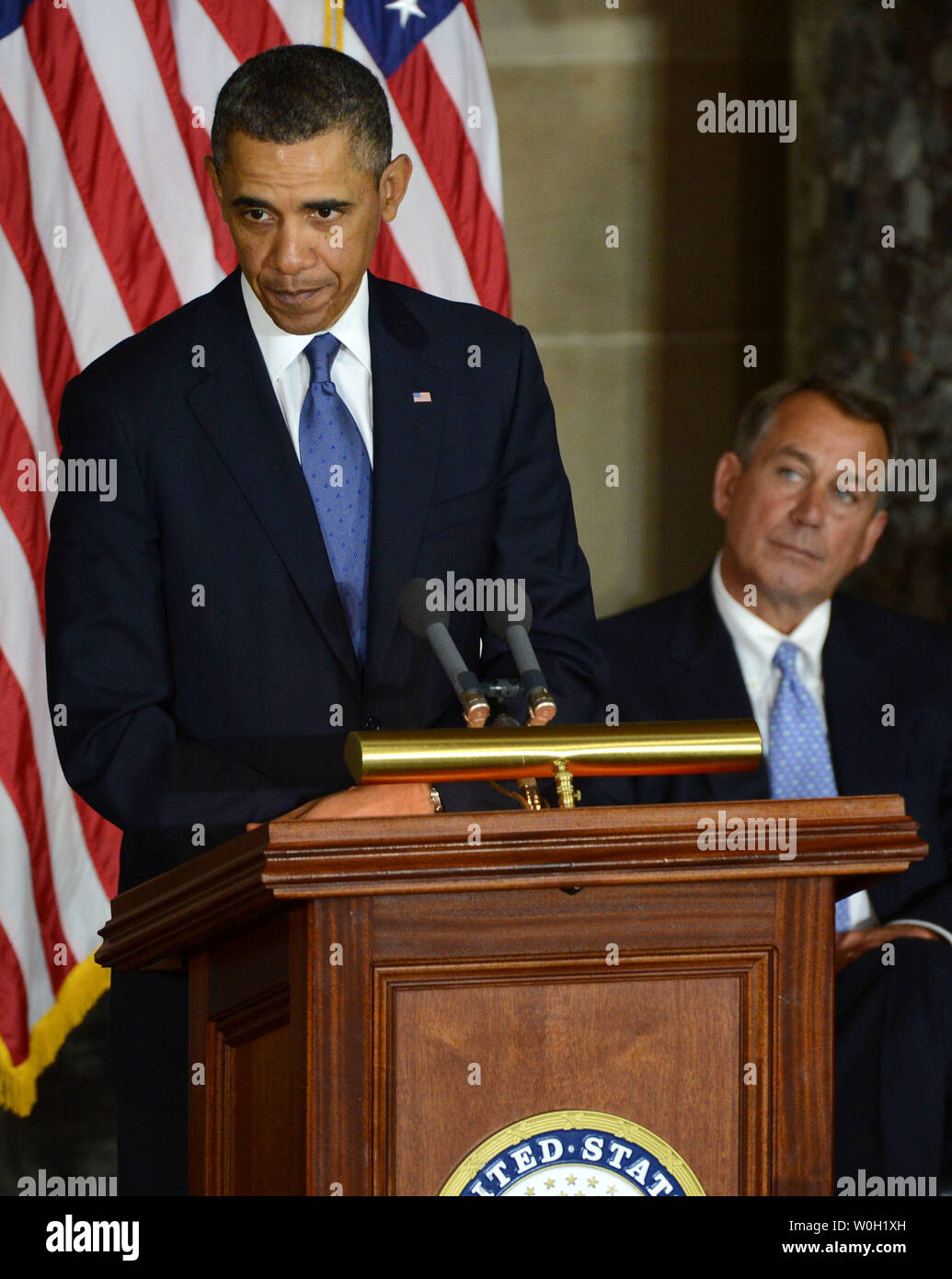 President Barack Obama delivers remarks alongside Speaker of the House ...