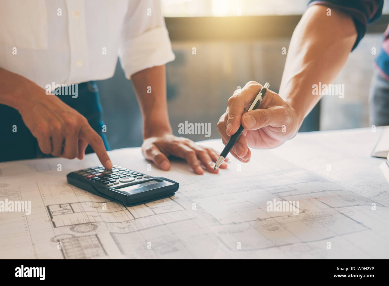 Image of engineer or architect partner meeting for working with ...