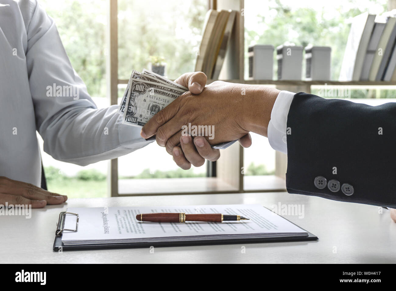 Business Handshake Money