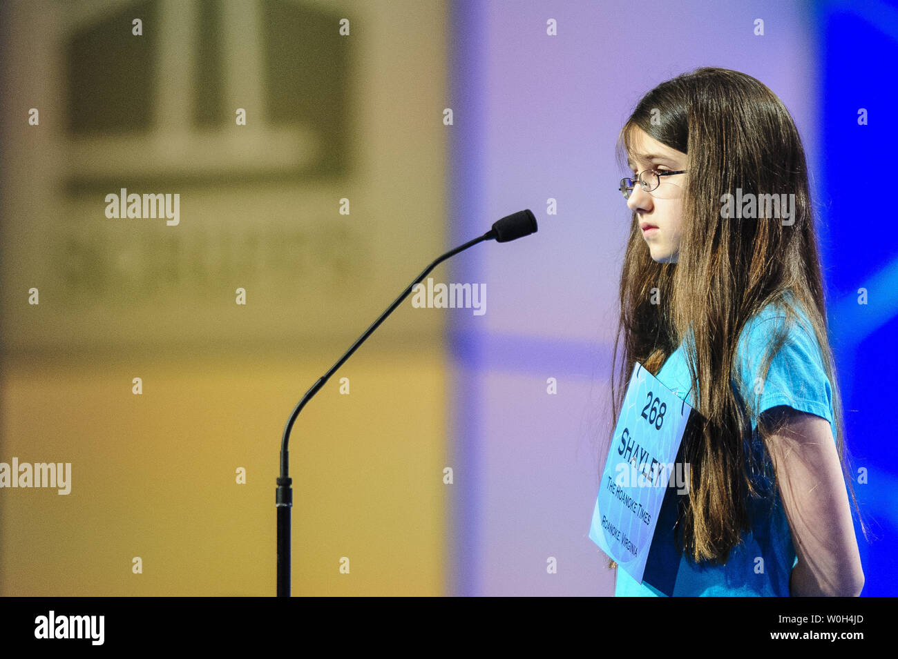 Shayley Martin, 12, of Riner, Virginia participates in the semifinals ...