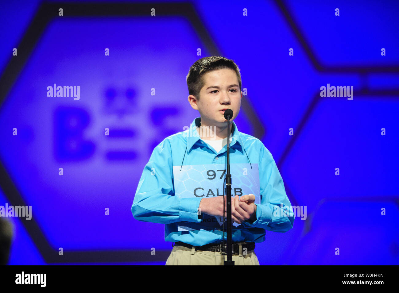 Caleb Miller, 13, of Calhoun, Louisiana participates in the semifinals ...
