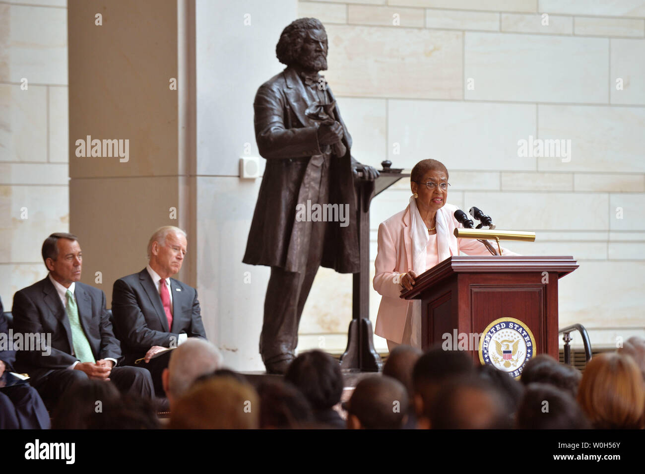 Rep. Eleanor Norton Holmes (D-DC) speaks during a dedication ceremony ...