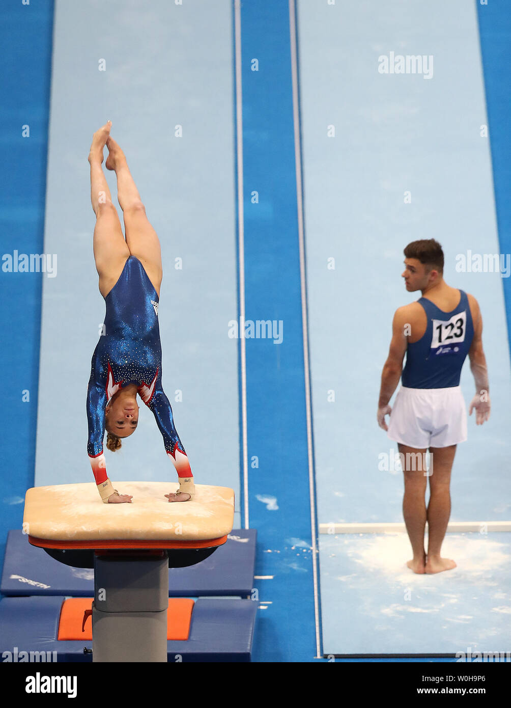 Great Britain's Georgia-Mae Fenton in action during the Vault Bars ...