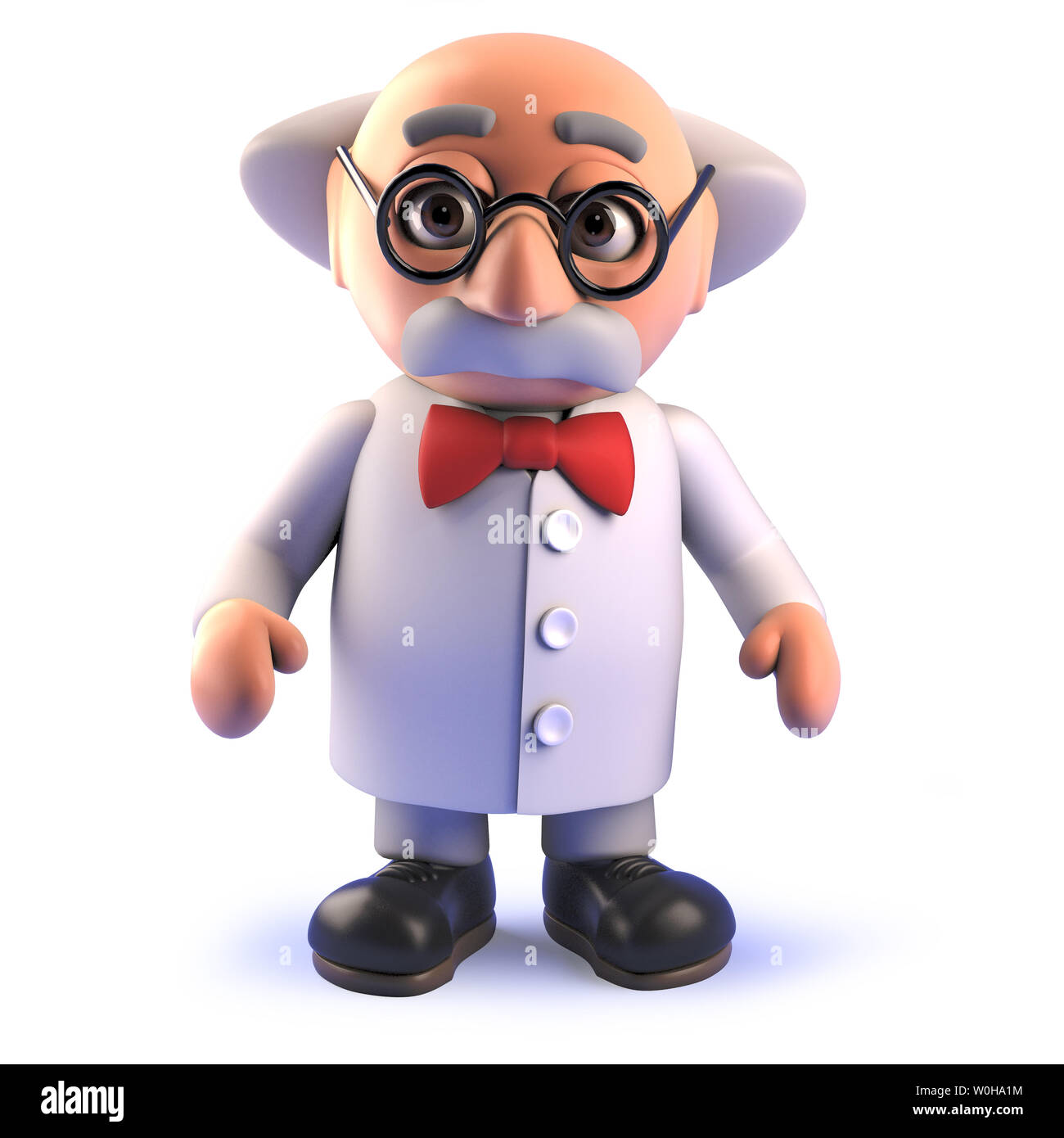 Mad scientist isolated standing Cut Out Stock Images & Pictures - Alamy