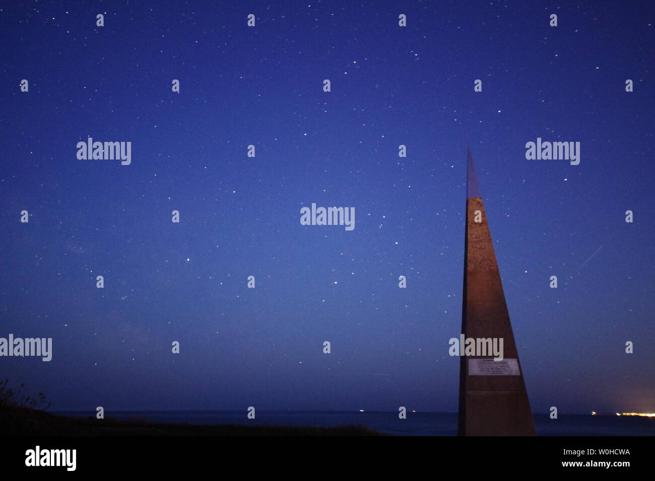 Geoneedle at Orcombe Point beneath the Milky Way Galaxy of a Summer ...