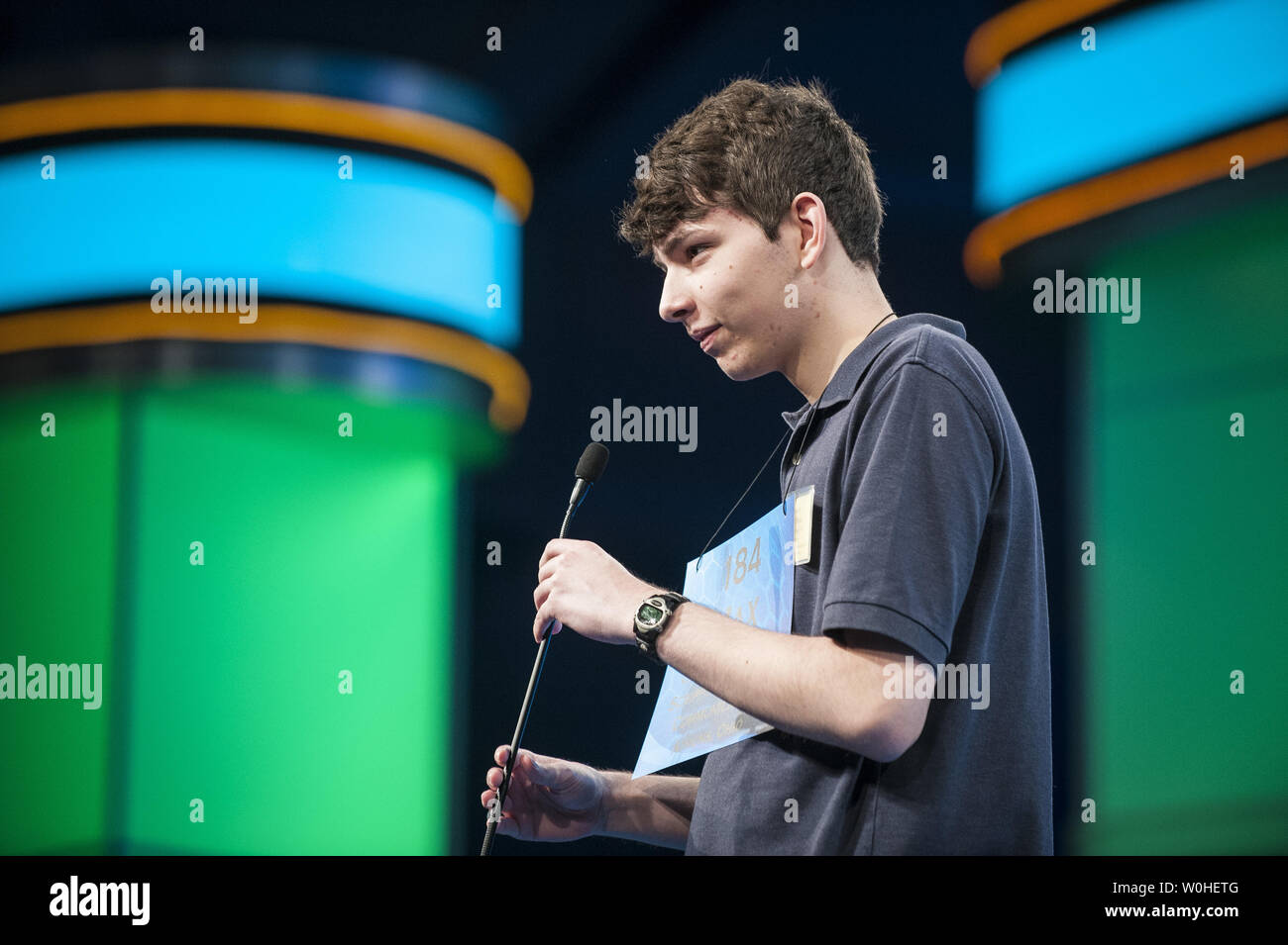 Max Danner, 14, of Lewis Center, Ohio, participates in the semifinals ...