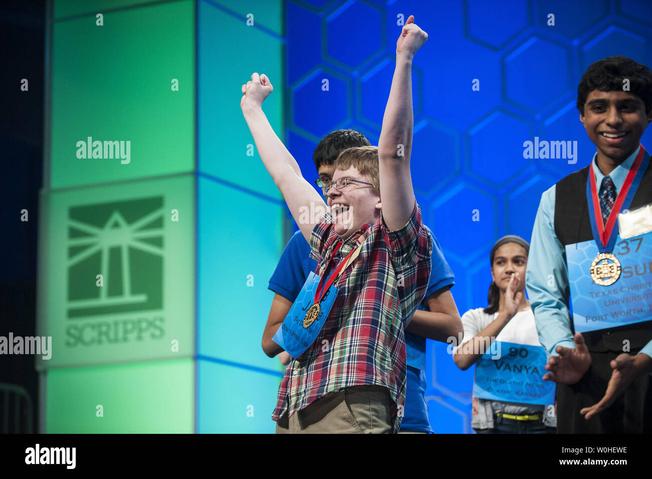 Jacob Williamson, 15, of Cape Coral, Florida, participates in the ...