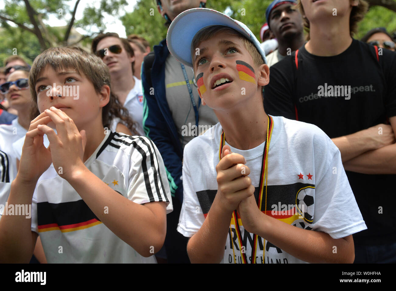 German soccer fans watch as Unite States plays Germany in the World Cup ...
