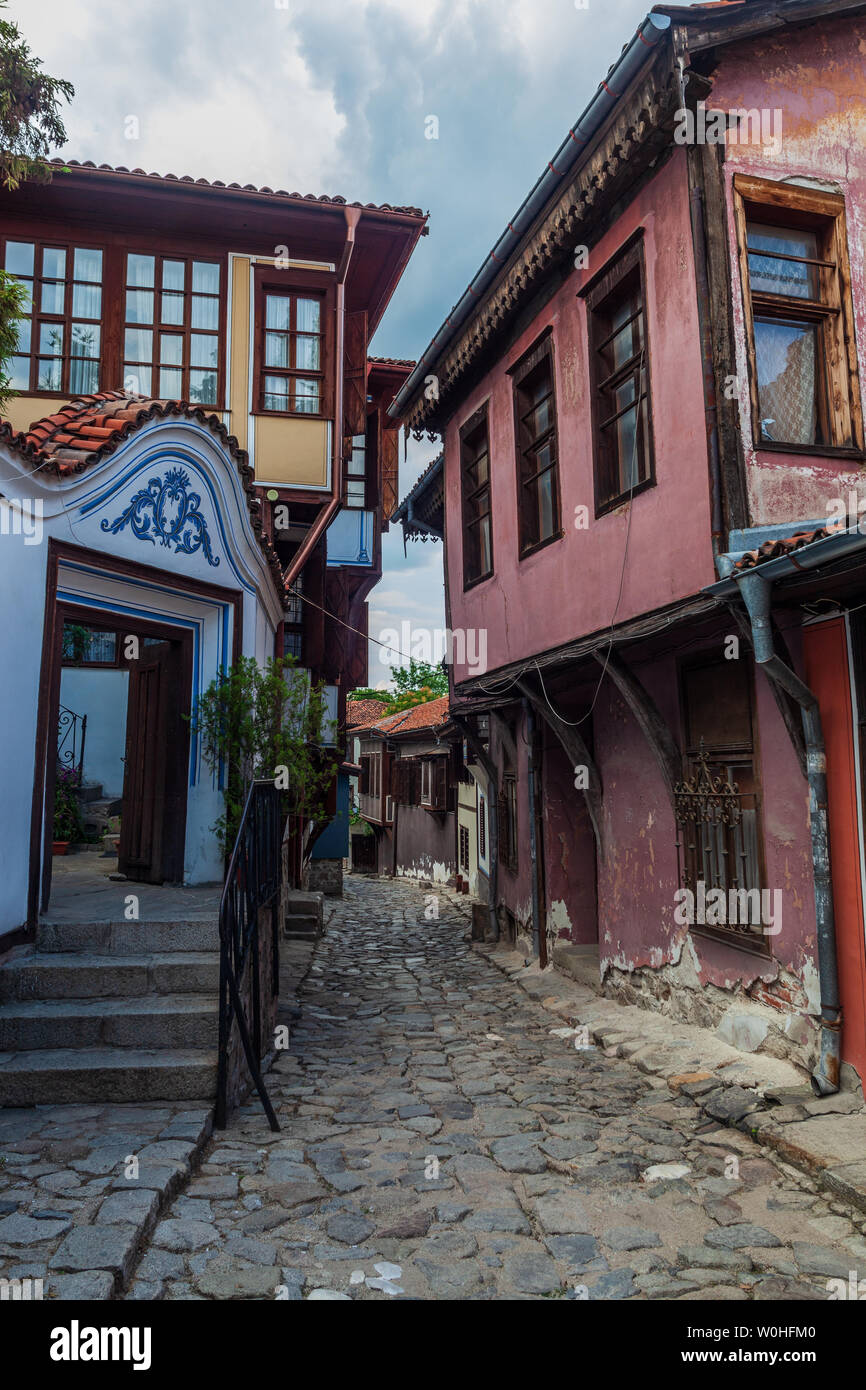 houses in plovdiv old town bulgaria Stock Photo - Alamy