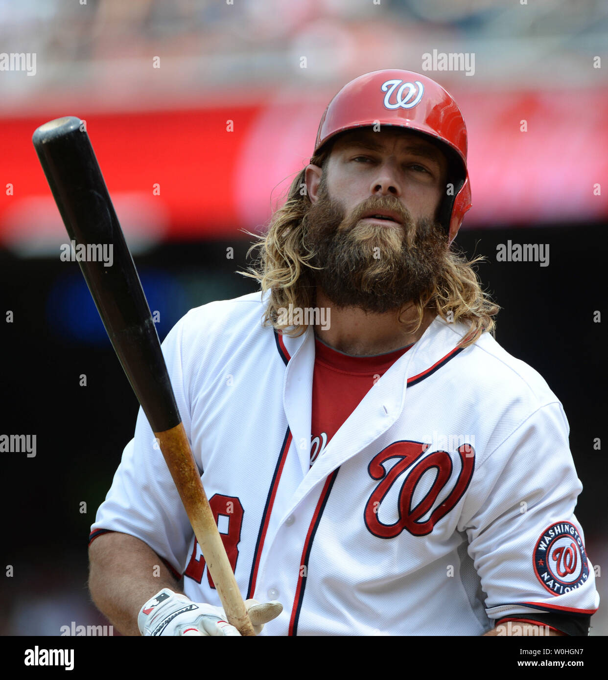 Washington Nationals right fielder Jason Werth at bat during game ...