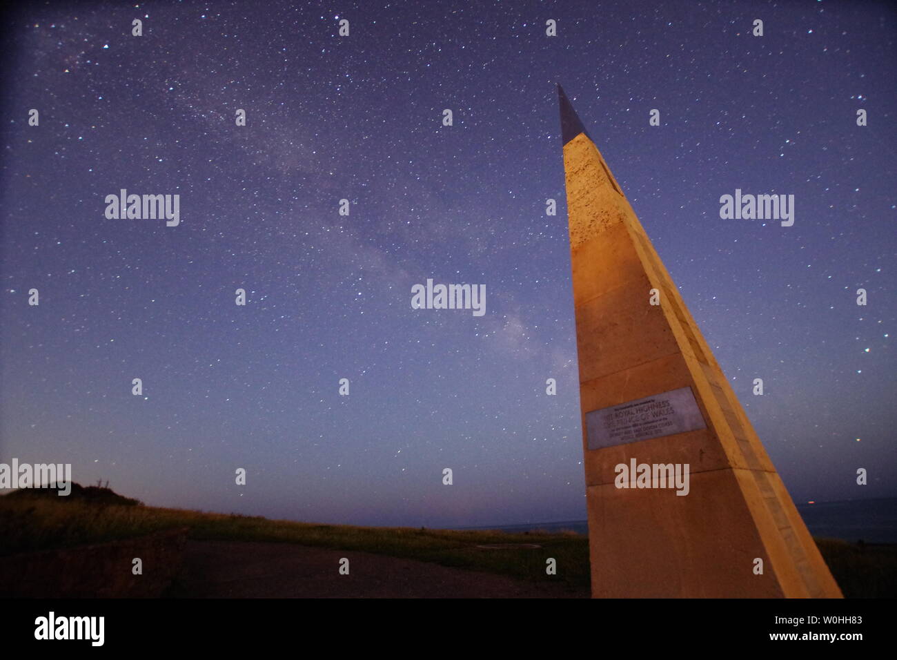 Geoneedle at Orcombe Point beneath the Milky Way Galaxy of a Summer ...