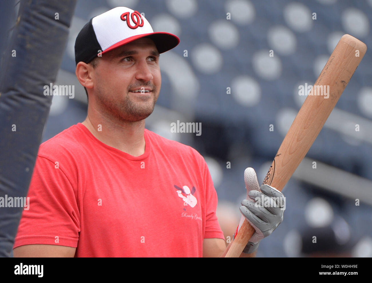 Washington Nationals Ryan Zimmerman takes batting practice before the ...