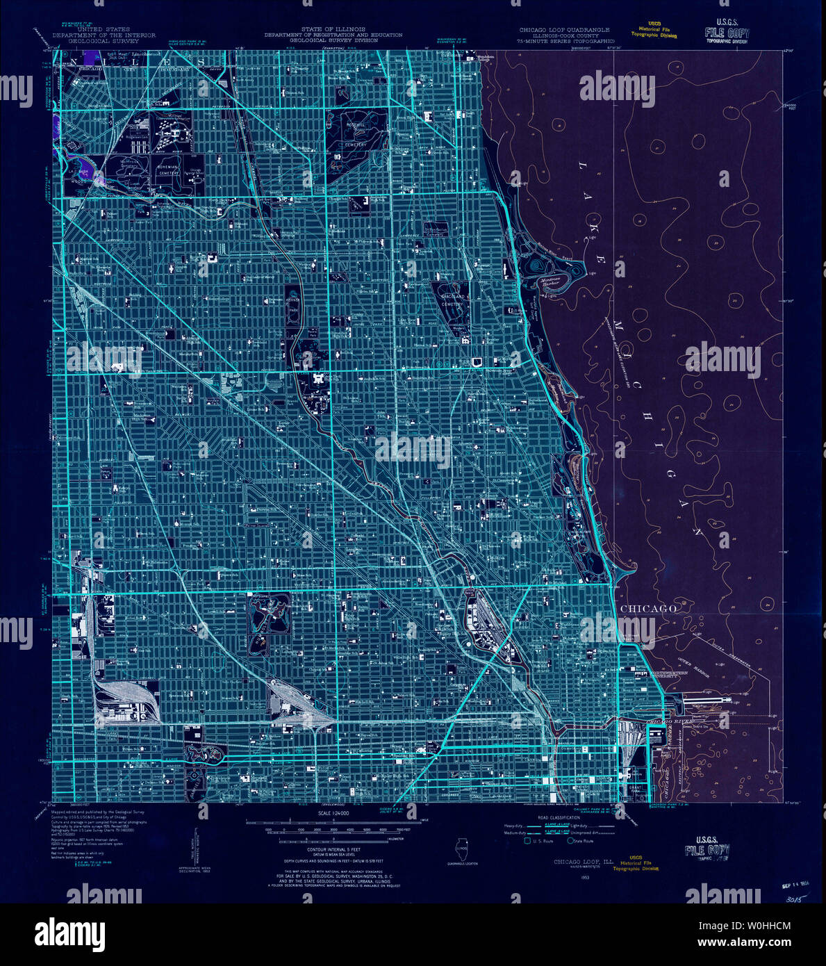 Chicago loop map hi-res stock photography and images - Alamy