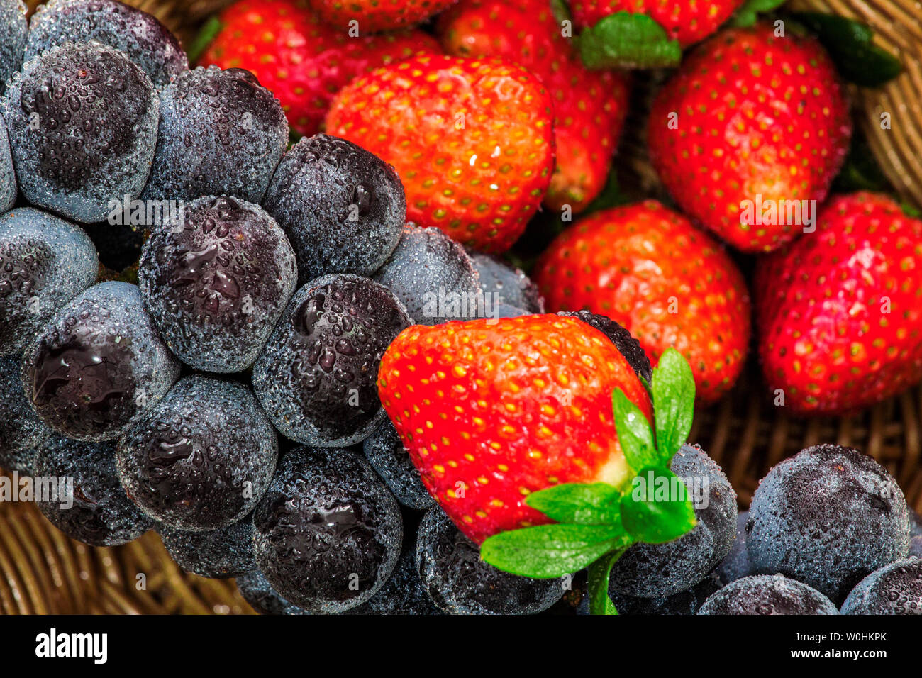 Strawberries, fruits and vegetables Stock Photo - Alamy