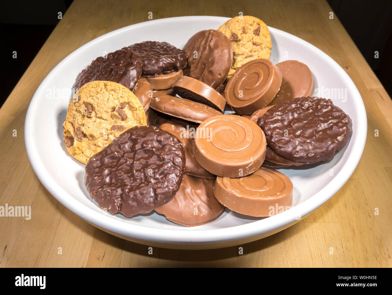 Round chocolate biscuits hi-res stock photography and images - Alamy