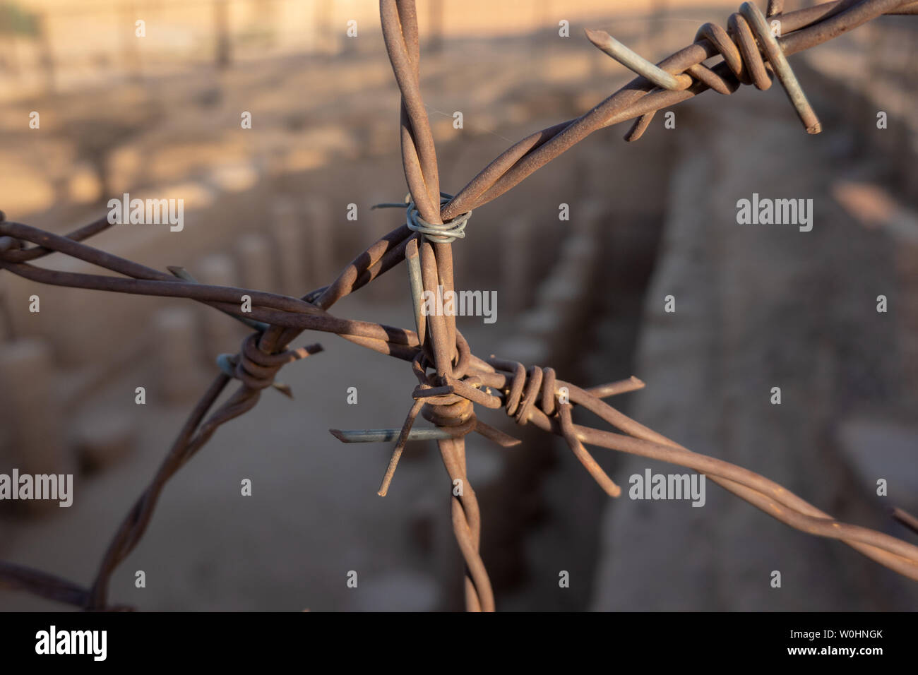 Barbed wire fence in desert hi-res stock photography and images - Alamy