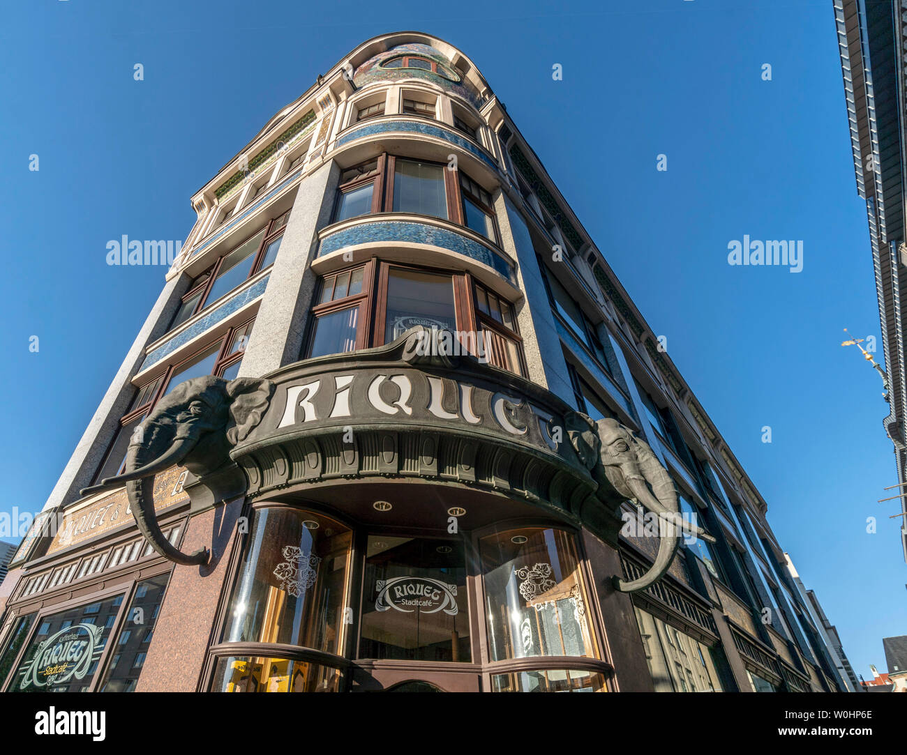 Historisches Cafe Riquet, Niklaikirche, Leipzig, Sachsen ...