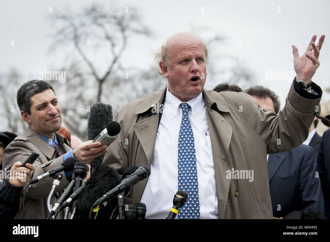 Michael Carvin, lead attorney for the petitioners speaks to the media ...