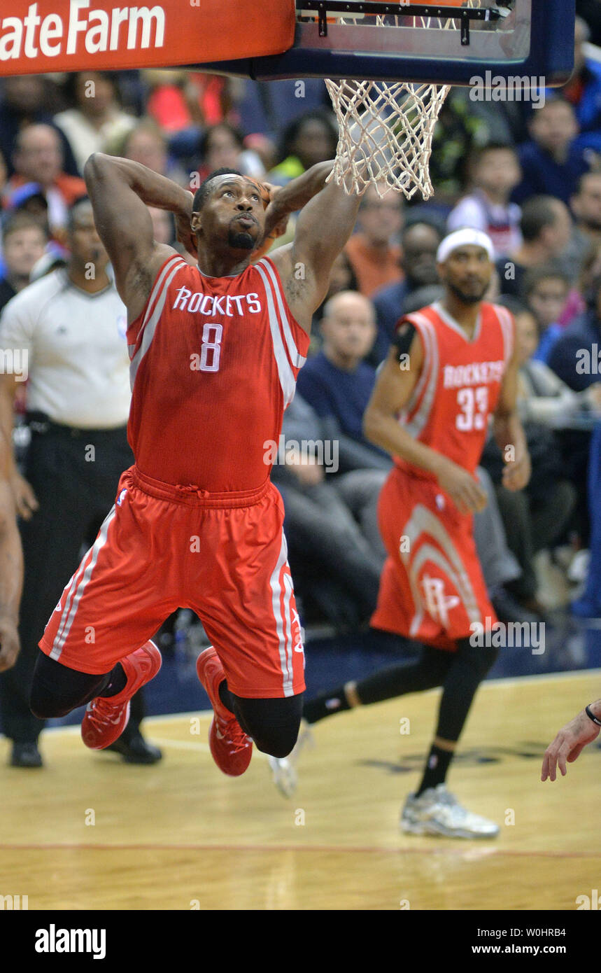 Houston Rockets center Joey Dorsey (8) dunks the ball against the ...