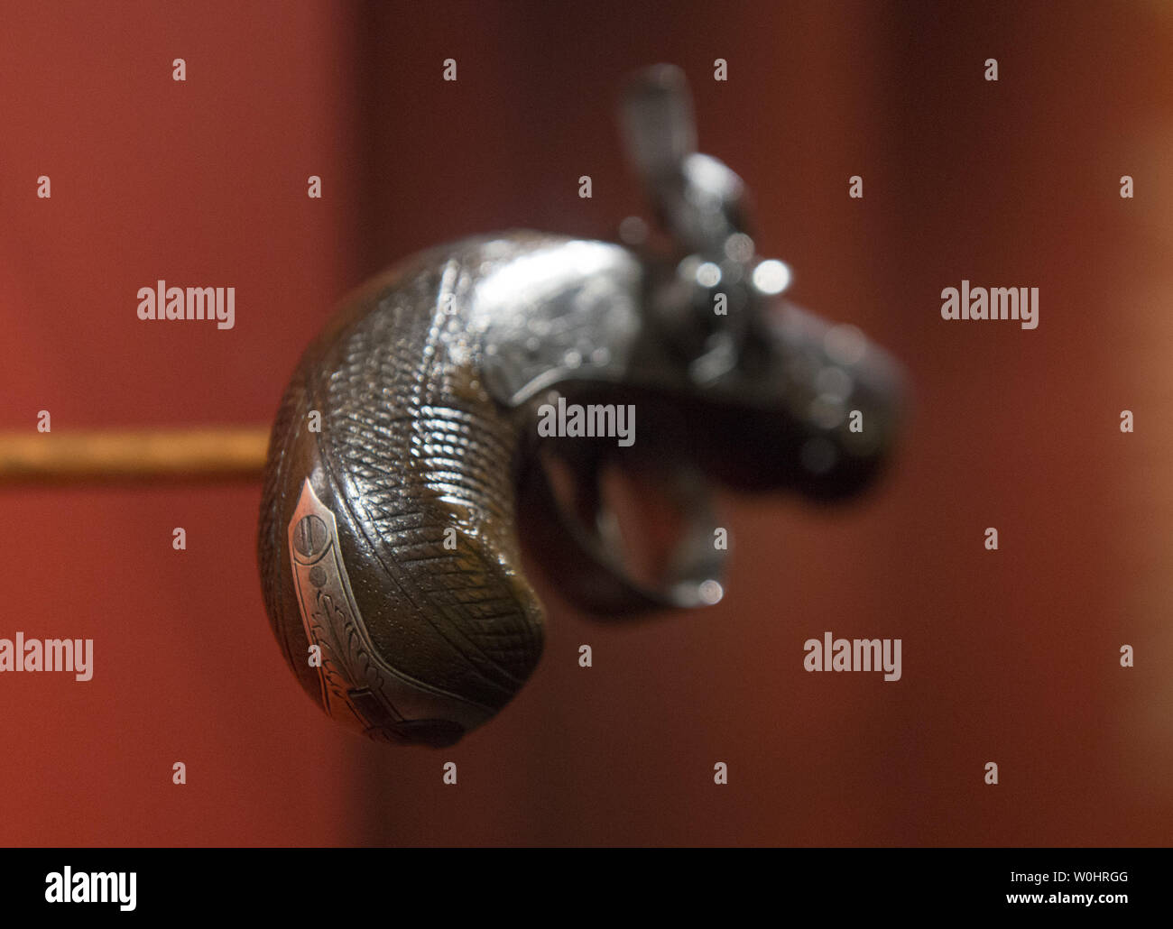 John Wilkes Booth Deringer pistol is displayed in the exhibit "Silent ...