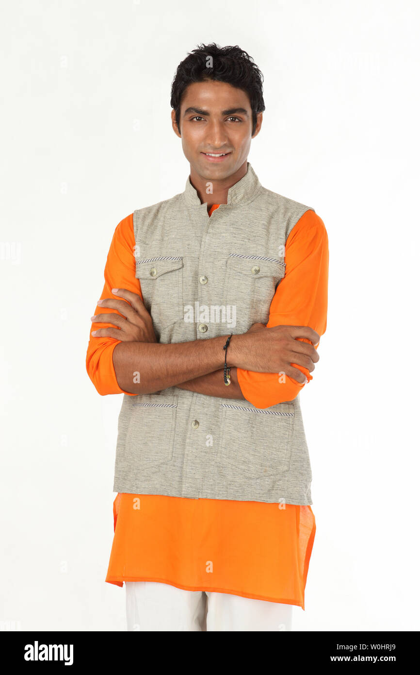 Portrait of an Indian man smiling Stock Photo - Alamy