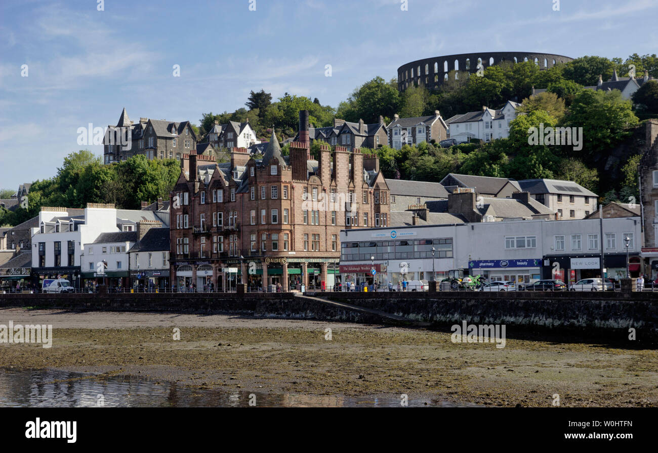 Harbour view of Oban, Argyll and Bute, Scotland, port and terminal for ...