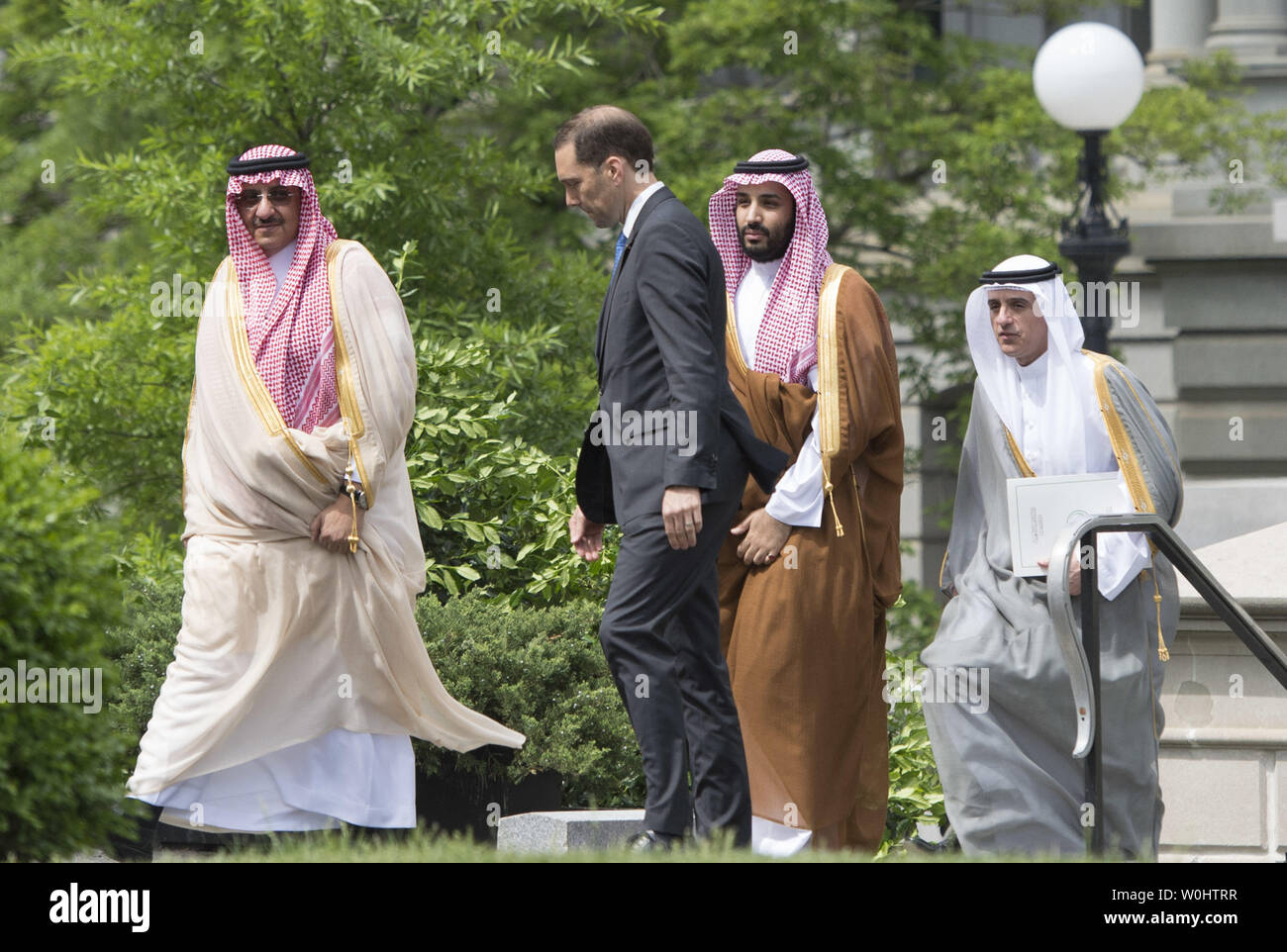 Saudi Arabian Crown Prince Mohammed bin Nayef (L), Deputy Crown Prince ...