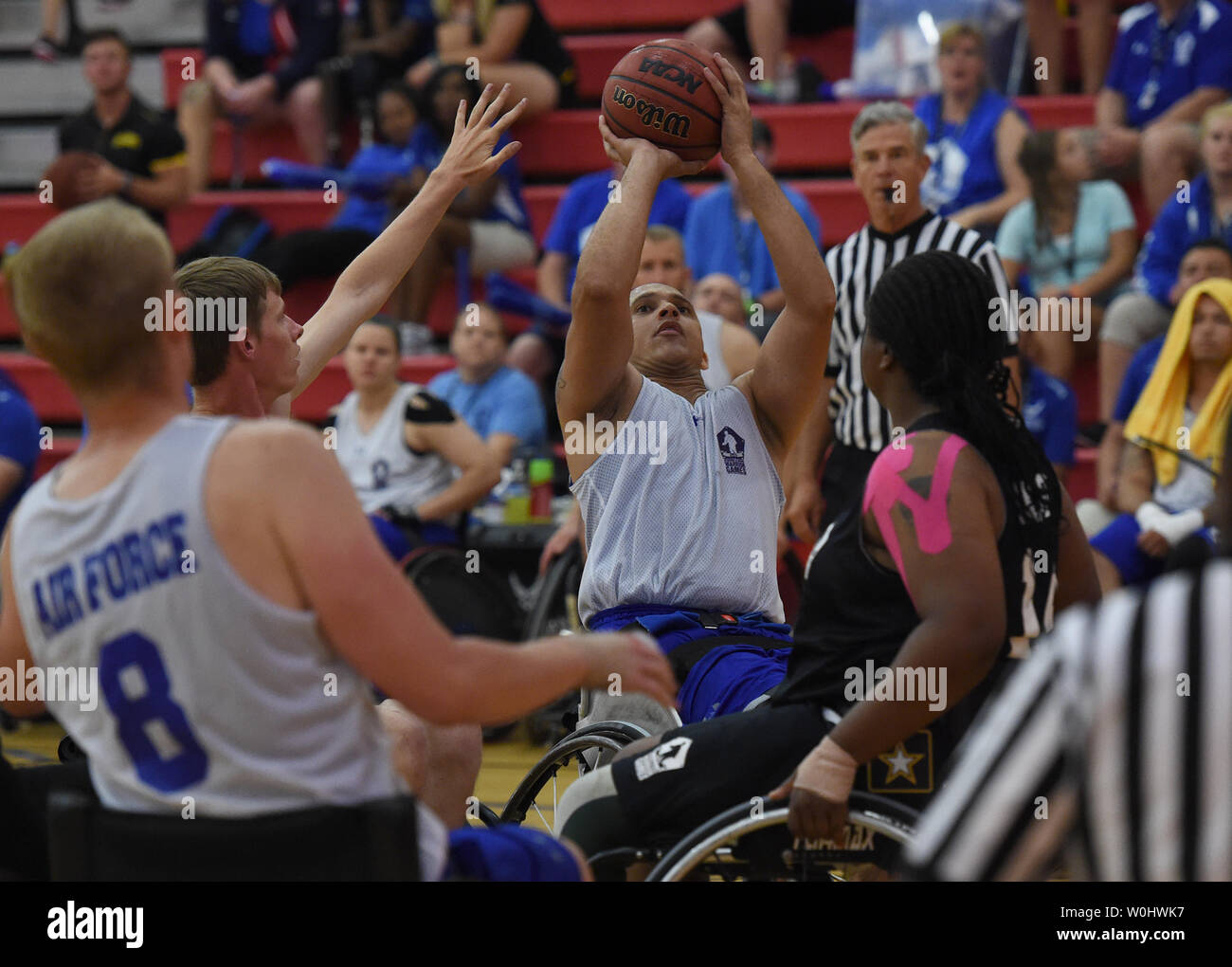 Team Air Force's Jason Ellis shoots during the Wheelchair Basketball ...