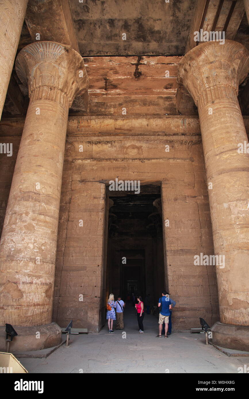 Temple of horus edfu cleopatra hi-res stock photography and images - Alamy
