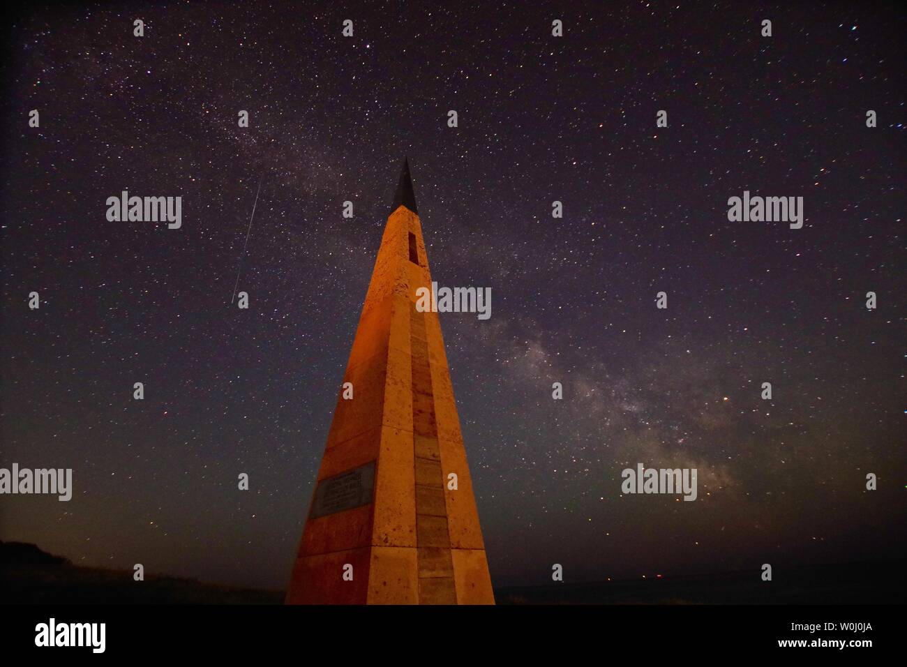 Geoneedle at Orcombe Point beneath the Milky Way Galaxy of a Summer ...