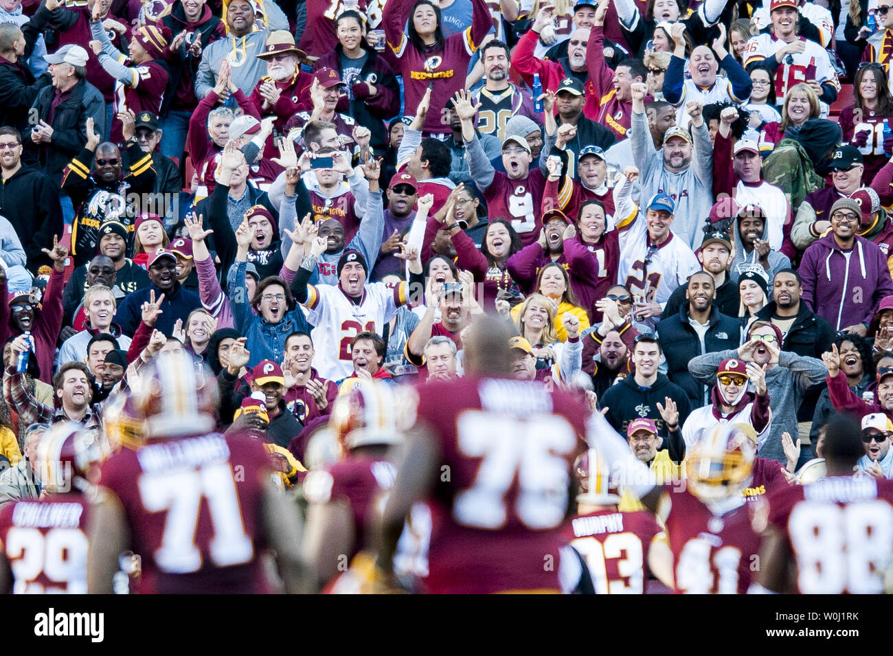 Washington Redskins' fans celebrate safety Dashon Goldson's touchdown ...