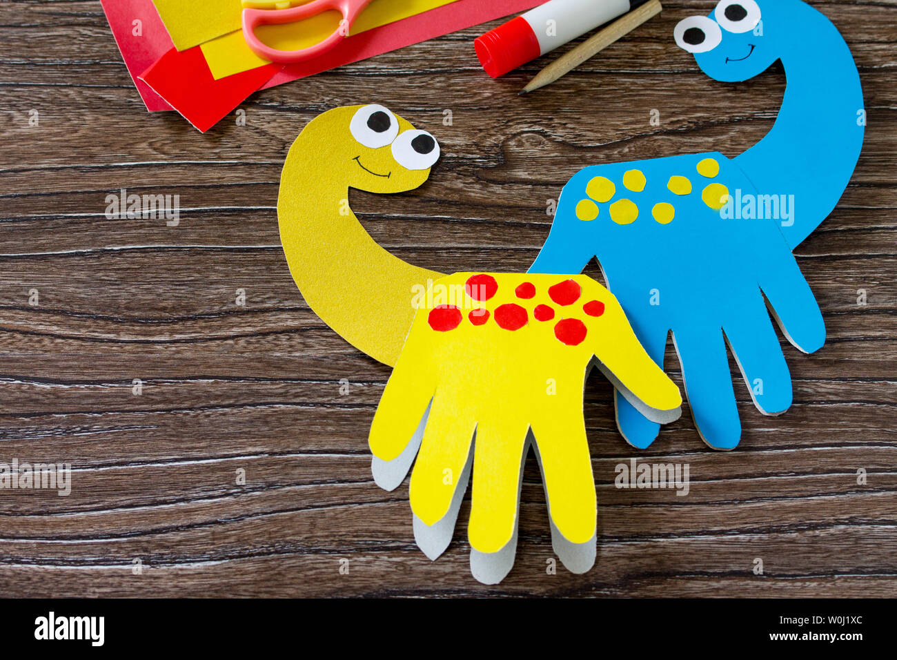 Father's day or birthday gift - card dinosaur. Handmade. Project of ...