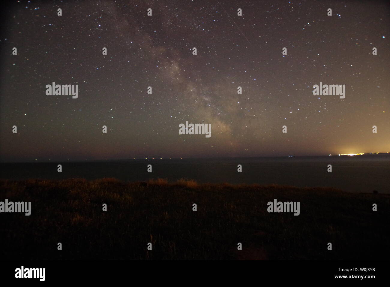 Milky Way Galaxy in a Starry Summer Night Sky, from Exmouth, Devon, UK ...