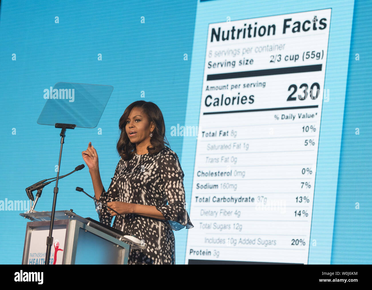 First Lady Michelle Obama delivers remarks at the Partnership for a ...