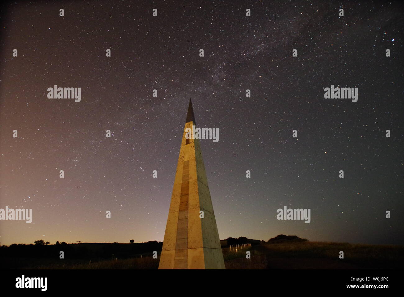 Geoneedle at Orcombe Point beneath the Milky Way Galaxy of a Summer ...