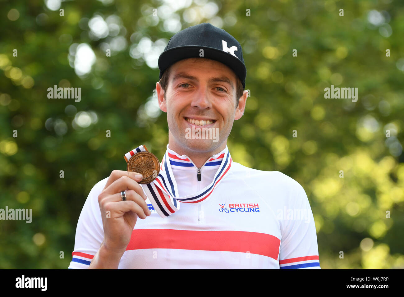Team Katusha-Alpecin's Alex Dowsett after winning the Elite Men's race ...