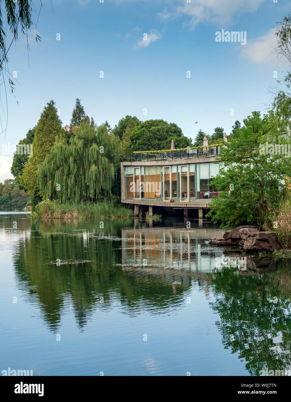 Five scattered house building Stock Photo - Alamy