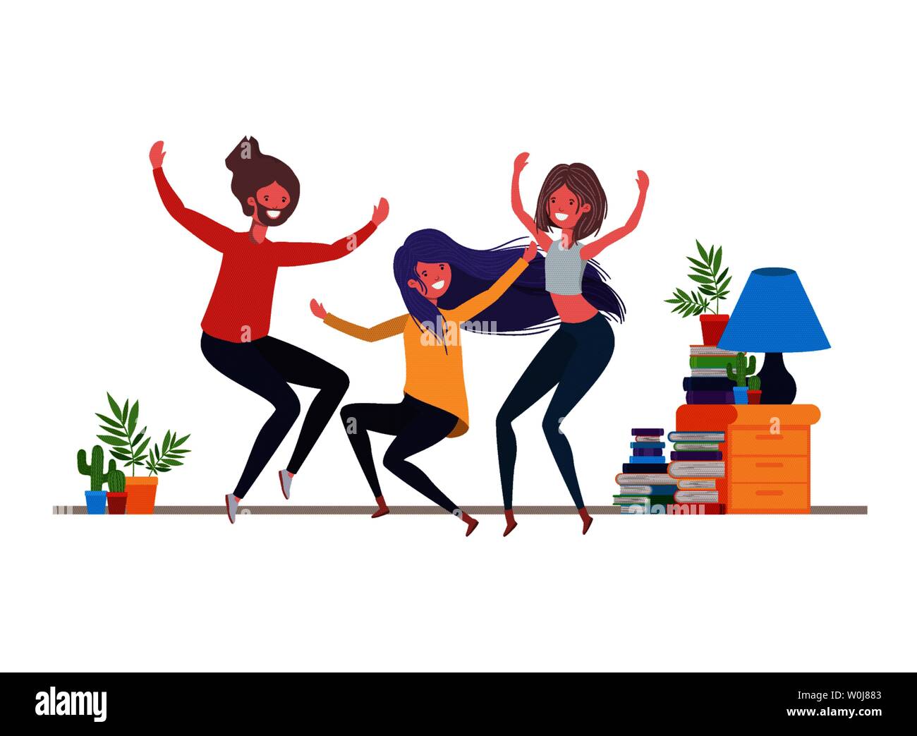 Dancing group adults Stock Vector Images - Alamy