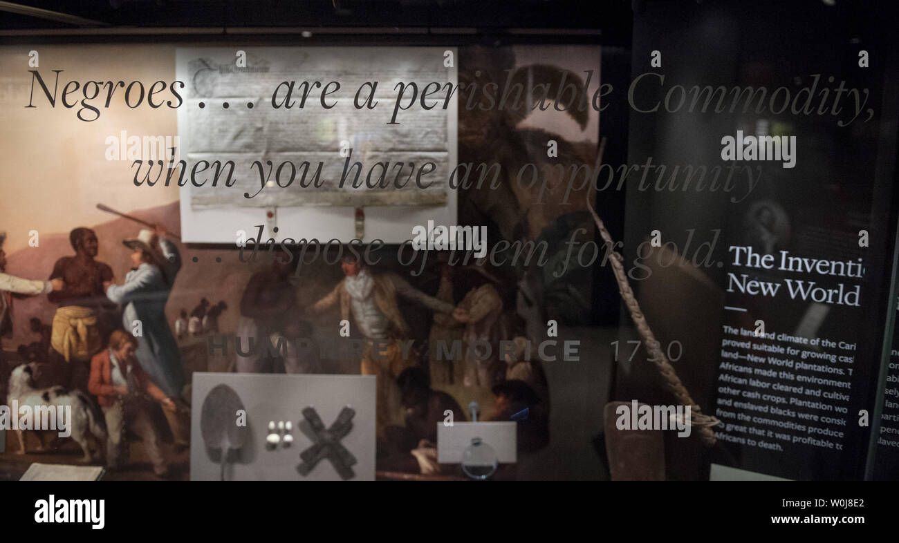 The slave trade exhibit is part of the Smithsonian National Museum of ...